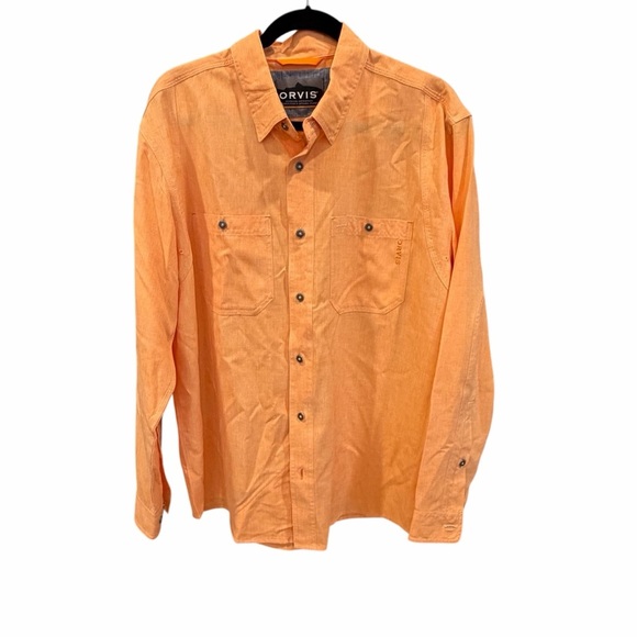 Orvis | Shirts | Orvis Vibrant Orange Long Sleeve Shirt | Poshmark